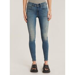 G-Star Raw G-STAR Damen Regular-fit-Jeans "Midge Zip Skinny Jeans", blau, Gr. 26, Obermaterial: 92% Baumwolle, 7% Elastomultiester, 1% Elasthan, Jeans