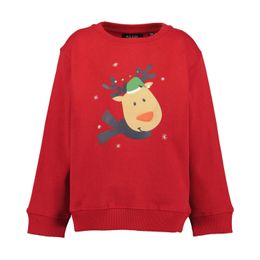 Blue Seven Jungen Sweater "Sweatshirt Christmas", rot, Gr. 122, 100% Baumwolle, Sweatshirts