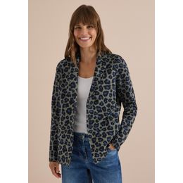 Cecil Damen Kurzblazerdried olive gr&uuml;n, Gr. XL, Web, Obermaterial: 95% Baumwolle, 5% Elasthan. Futter: 100% Baumwolle, Blazer, mit Leo-Muster