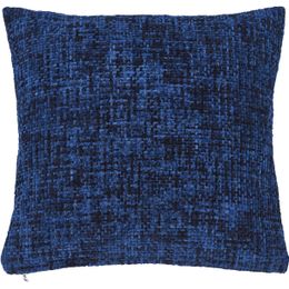 Dekokissen done., B:45cm H:1cm L:45cm, blau, Polyester, Dekokissen_Sitzkissen_Kissenh&uuml;llen, "Twist", Geflochtene Optik