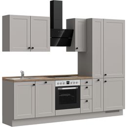 K&uuml;chenzeile Nobilia, B:270,3cm H:216,6cm T:60cm, grau, Komplettk&uuml;chen-Sets, ""Cascada II", NEU: individuell anpassbar mit gratis Profi-Beratung",