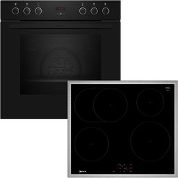 Neff Induktions Herd-Set "EX4IB0", schwarz, Herdsets, CircoTherm zum Backen auf 3 Ebenen & Powerstufe f&uuml;r schnelle Hitze