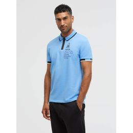 Gaastra Herren Poloshirt, blau, Gr. XXXL, bedruckt, Piqu&eacute;, Material: 95% Baumwolle, 5% Elasthan, Shirts, mit Baumwolle