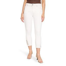 Betty Barclay Damen Slim-fit-Jeans "Damen mit Waschung", wei&szlig;, Basic, Gr. 44, Obermaterial: 56% Baumwolle, 30% Viskose, 12% Polyester, 2% Elasthan,