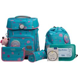 School-Mood Kinder Schulranzen "Champion Maxx Pro", bunt, Polyester, Rucks&auml;cke, mit LED-Patchy