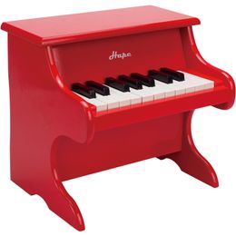 HAPE Kinder Spielzeug-Musikinstrument "Spielzeugklavier", rot, Holz, B:33cm H:30cm T:25cm, Spielzeug-Musikinstrumente