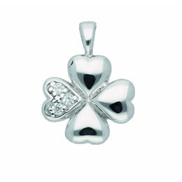 Adelia&acute;s ADELIA ́S Damen Kette ohne Anh&auml;nger "Damen 925 Silber Anh&auml;nger Kleeblatt mit Zirkonia", Silber 925 (Sterlingsilber), silber, Silber 925