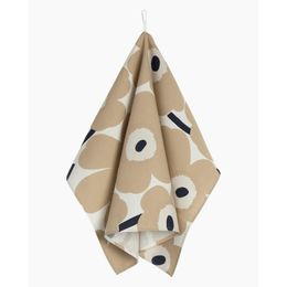 Sp&uuml;ltuch Marimekko, B:47cm L:70cm, beige, Baumwolle, Leinen, Geschirrt&uuml;cher, "PIENI UNIKKO", Off-White, Beige, Dunkelblau