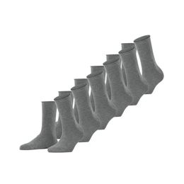 Falke Damen Socken "Happy 6-Pack", Gr. 35, grau, Obermaterial: 80% Baumwolle CO. 18% Polyamid PA. 2% Elasthan EL., glatt, Socken