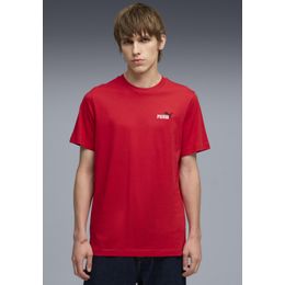 Puma Herren T-Shirt "GRAPHICS 2 COLOR SMALL NO 1 LOGO TEE", rot, Gr. S, bedruckt, Jersey, Obermaterial: 100% Baumwolle, Shirts, mit