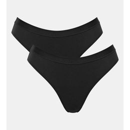 Sloggi Damen Slip "GO Casual", Gr. M, schwarz, Single Jersey, Obermaterial: 95% Baumwolle, 5% Elasthan, clean, unifarben, Unterhosen, weich,