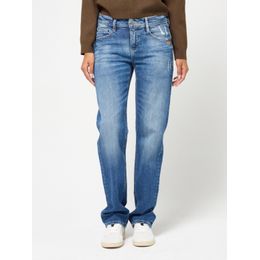 Gang Damen Loose-fit-Jeans "94AMELIE STRAIGHT", blau, Gr. 26, Denim/Jeans, Obermaterial: 90% Baumwolle, 8% Polyester, 2% Elasthan, Jeans