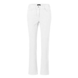 GOLDNER Damen Regular-fit-Jeans "Kurzgr&ouml;&szlig;e Denimhose mit Stretchkomfort", wei&szlig;, Gr. 23, Obermaterial: 78% Baumwolle CO. 20% Polyester PES. 2%