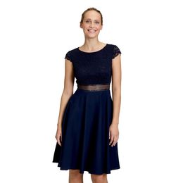 Vera Mont Damen Abendkleid "Damen mit Spitze", blau, festlich, Gr. 34, Obermaterial: 100% Polyester. Futter: 100% Polyester, Kleider, Spitze