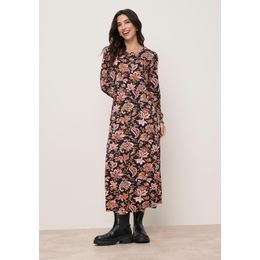 Tamaris Damen Maxikleid "aus elastischer Viskosemischung, taillierte Passform", bunt, Gr. 34, gebl&uuml;mt, Jersey, Obermaterial: 95% Viskose, 5%