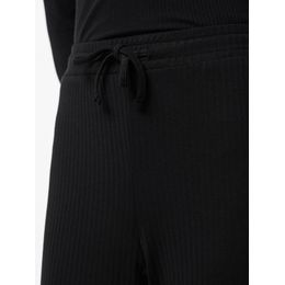 Pieces Damen Jerseyhose "PCLAYA MW WIDE PANTS JRS NOOS"schwarz, Gr. XXL, unifarben, Jersey, Obermaterial: 65% Polyester, 30% Viskose, 5% Elasthan,