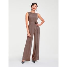 Damen Overall, grau, Gr. 42, Patrizia Dini BY HEINE, unifarben, 98% Polyester, 2% Elasthan, Overalls