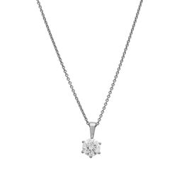 LYOMI Damen Kette mit Anh&auml;nger "585/- Wei&szlig;gold 1 synth. Diam. 1,0 ct.", 45,0cm, 1, Gold, L: 45 B: 6,9mmwei&szlig;, Gold, B:6,9mm, Halsketten
