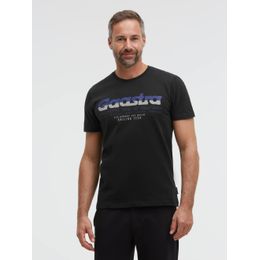 Gaastra Herren Rundhalsshirtschwarz, Gr. XXL, bedruckt, Single Jersey, Material: 100% Baumwolle, Shirts, mit reflektierenden Details