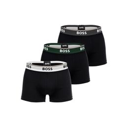 BOSS Herren Boxershorts "Boxershort Trunk 3P Power 3er Pack", Gr. M, schwarz, Obermaterial: 95% Baumwolle CO. 5% Elasthan EL., Unterhosen