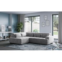 Ecksofa OTTO HOME, B:270cm H:90cm T:203cm, grau, 92% POLYESTER (PES) / 8% POLYAMID (PA), Wohnzimmer, Sofas, "Jade L Form, Breite: 270 cm, mit