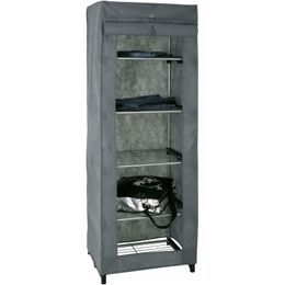 Garderobenst&auml;nder HAKU, B:60cm H:173cm T:50cm, grau, Schlafzimmer, Garderobenst&auml;nder, "Kleiderregal", rechteckig - aus Textil Grau - B/T/H 60/50/173