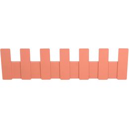Garderobenhaken SPINDER DESIGN, B:64cm H:17cm T:7,3cm, orange, Metall, Garderobenhalter, Metall, Breite 64 cm, 7 haken