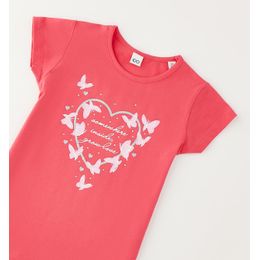 IDO M&auml;dchen T-Shirt "BABY GIRL SUMMER T-SHIRT", pink, Gr. 74, 95% Baumwolle, 5% Elasthan, Shirts