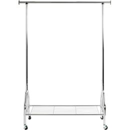 Garderobenst&auml;nder HAKU, B:120cm H:165cm T:50cm, grau, Metall, Stahl, Schlafzimmer, Garderobenst&auml;nder, "Garderobe, Garderobenst&auml;nder, Kleiderst&auml;nder