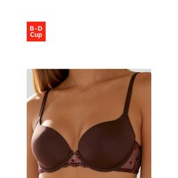 s.Oliver Damen Schalen-BH, Gr. 80zartbitter, Spitze, Obermaterial: 60% Polyamid, 35% Polyester, 5% Elasthan, BHs, mit B&uuml;gel & Spitze mit