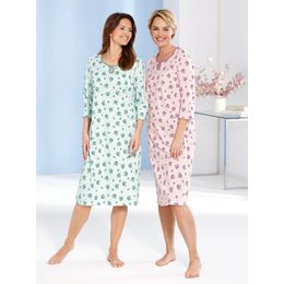 w&auml;schepur W&Auml;SCHEPUR Damen Nachthemd "Nachthemden", Gr. 40, rosa, 100% Baumwolle, bedruckt, gebl&uuml;mt, gemustert, mehrfarbig, Kleider