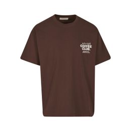 Damen T-Shirt "Another Cotton Lab Coffee Club T-Shirt", braun, Gr. XL, ANOTHER COTTON LAB, bedruckt, 100% Baumwolle, Shirts