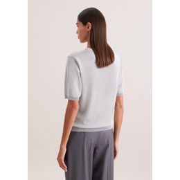 Seidensticker Damen Strickpullover, grau, Gr. M, gestreift, 68% Baumwolle, 32% metallisierte Fasern, Pullover, Sweater Gestreift