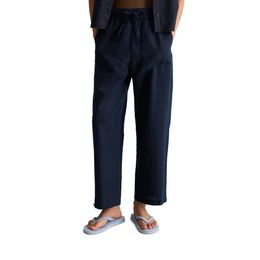 Marc O'Polo Damen Chinohose "aus Leinen-Baumwolle-Mix", blau, Gr. S, MARC O'POLO DENIM, unifarben, Obermaterial: 56% Leinen, 44% Baumwolle, Hosen
