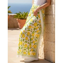 MENTHE &Agrave; L'O Schal in Wei&szlig;/ Gelb - (L)190 x (B)100 cm - 58% | Damen-schals-tuecher