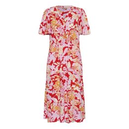 Culture Kleid 'CUAudrey Bello' Damen Gr&ouml;&szlig;e 44 beige / goldgelb / flieder / rot Sommerkleid