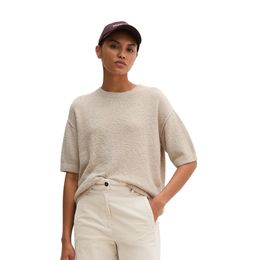 Marc O'Polo MARC O'POLO Damen Strickpullover "aus Boucl&eacute;-Garn"natural, Gr. M, unifarben, Obermaterial: 90% Baumwolle, 10% Polyamid, Pullover
