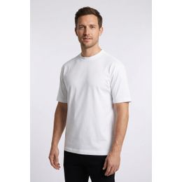 BOSS Orange Herren T-Shirt "Te Dye Relaxed Fit", wei&szlig;, Gr. L, Single Jersey, Obermaterial: 100% Baumwolle, Shirts, 100% Cotton Jersey Mock Neck Logo