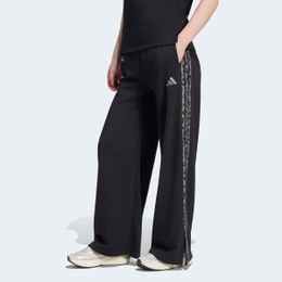 Damen Sporthose "SEASONAL ESSENTIALS, ANIMALPRINT", schwarz, Gr. XS, adidas Sportswear, Obermaterial: 55% Baumwolle, 36% Polyester, 9% Viskose, Hosen