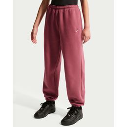 Nike Sportswear M&auml;dchen Jogginghose "G NSW STUDIO FLC LOOSE PNT LBR", rosa, Gr. M, Sweatware, Obermaterial: 80% Baumwolle, 20% Polyester, Hosen, f&uuml;r