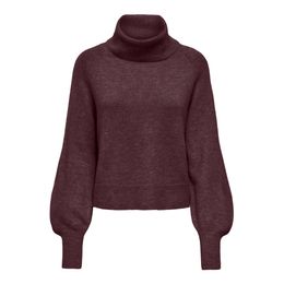 Only Damen Rollkragenpullover "ONLOLIVIA LS ROLL NECK CC KNT", braun, Gr. S, meliert, Strick, Obermaterial: 84% Polyester, 7% Polyacryl, 5% Wolle, 4%