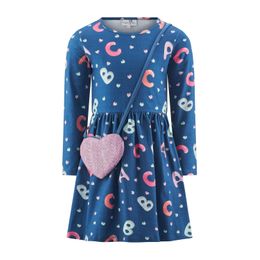 happy girls M&auml;dchen Sommerkleid "M&auml;dchenkleid", blau, Gr. 116, Stoff, 100% Baumwolle, Kleider