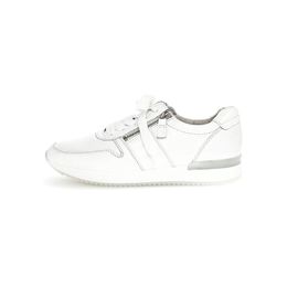 Gabor Leder-Sneakers in Wei&szlig; - 53% | Gr&ouml;&szlig;e 40,5 | Damen-sneakers