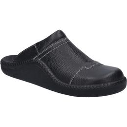 Josef Seibel Herren Hausschuh "Monaco H 13, schwarz", Gr. 43, schwarz, Obermaterial: 100% Rindsleder Leather cow., Schuhe