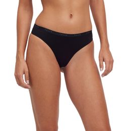 Falke Damen Tanga "Daily Comfort", Gr. XS, schwarz, Obermaterial: 96% Baumwolle CO. 4% Elasthan EL., Unterhosen