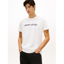 Tommy Jeans Herren T-Shirt "REGULAR VINTAGE LA", wei&szlig;, Gr. XXL, unifarben, Single Jersey, Obermaterial: 100% Baumwolle, Shirts, Regular fit mit Print