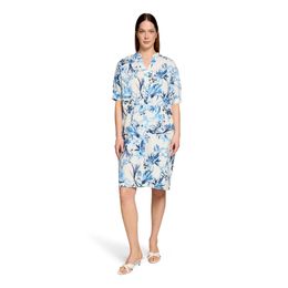 Vera Mont Damen Hemdblusenkleid "Damen mit Knopfleiste", blau, Gr. 42, Obermaterial: 97% Baumwolle, 3% Elasthan, Kleider
