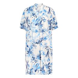 Vera Mont Damen Hemdblusenkleid "Damen mit Knopfleiste", blau, Gr. 46, Obermaterial: 97% Baumwolle, 3% Elasthan, Kleider