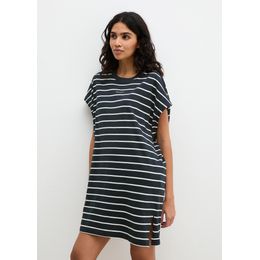 Marc O'Polo MARC O'POLO Damen Nachthemd "Mix N Match Nightdress", Gr. M, schwarz-wei&szlig;, Jersey, Obermaterial: 100% Baumwolle, Kleider, gestreift, mit
