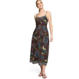 Zero Damen Maxikleid "Damen ohne Arm", braun, Gr. 38, bedruckt, Obermaterial: 60% Viskose, 40% Baumwolle, Kleider, Material